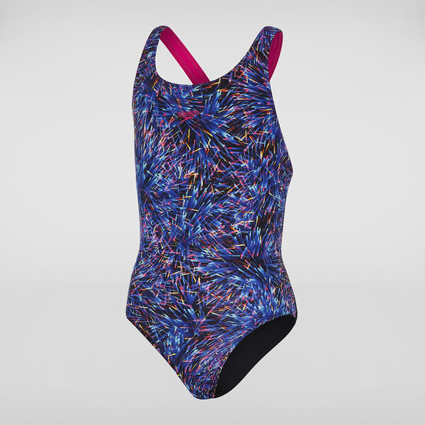 Speedo Allover Leaderback One Piece - Girls Swimwear | Kids Clothes ...